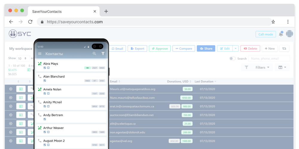 Save Your Contacts | Fundraising and donors management platform
